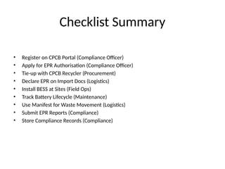 BESS Implementation and BMW authorization requirements for | PPT