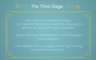 Learn a language faster in 3 easy stages | PDF
