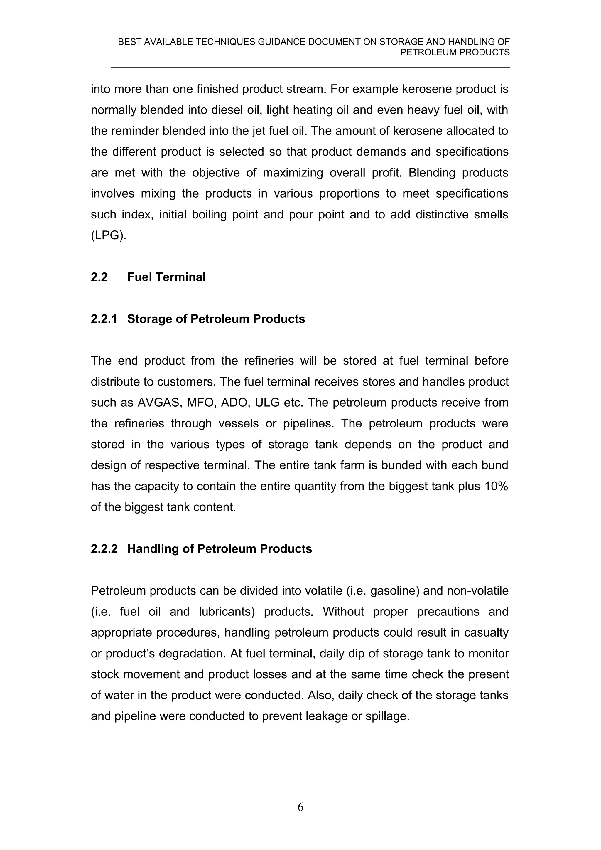 storage and handling of petroleum products | PDF