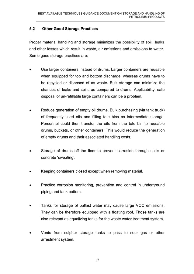 storage and handling of petroleum products | PDF | Indoor Environmental ...