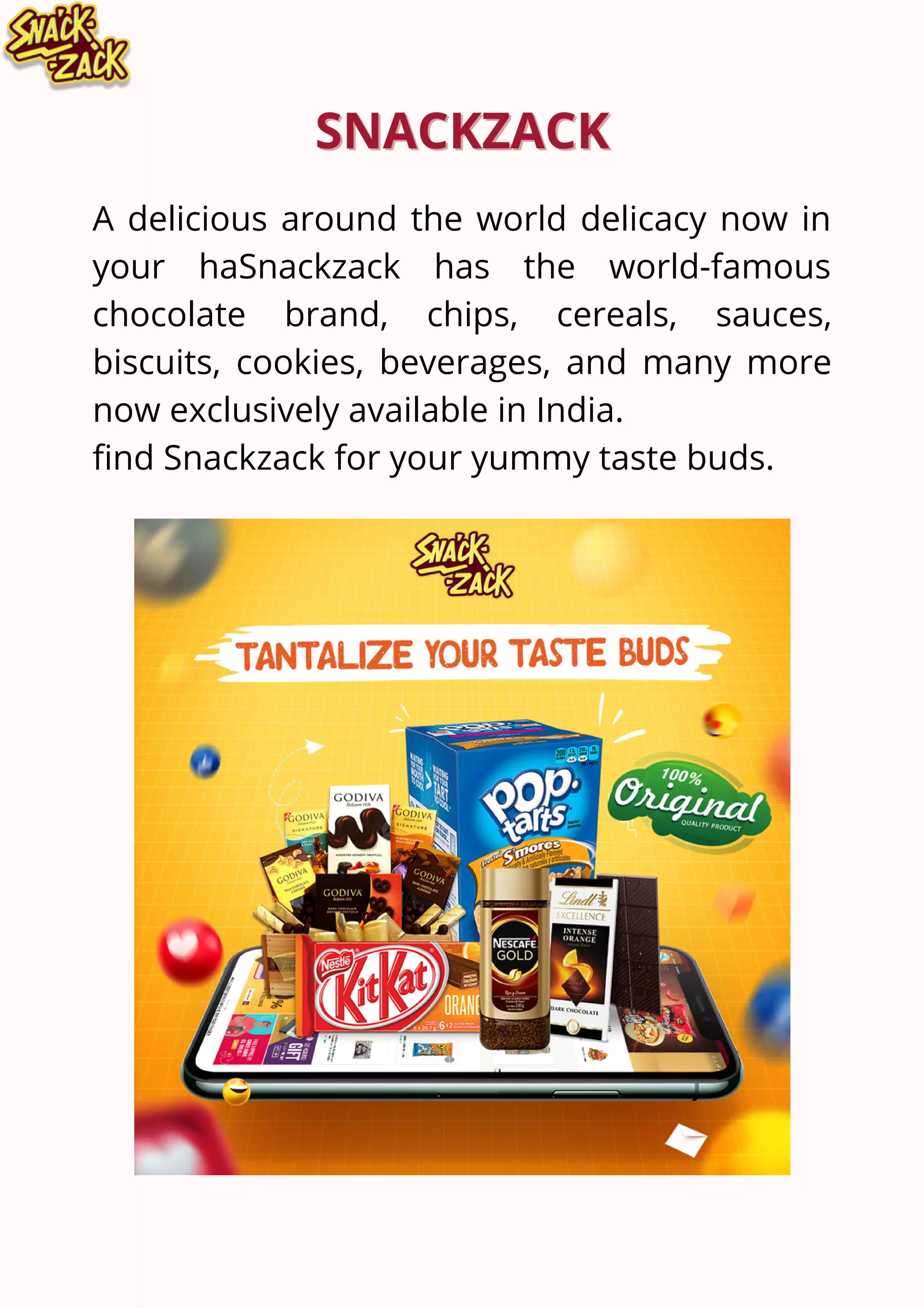 Best chocolate-in india-snackzack | PDF