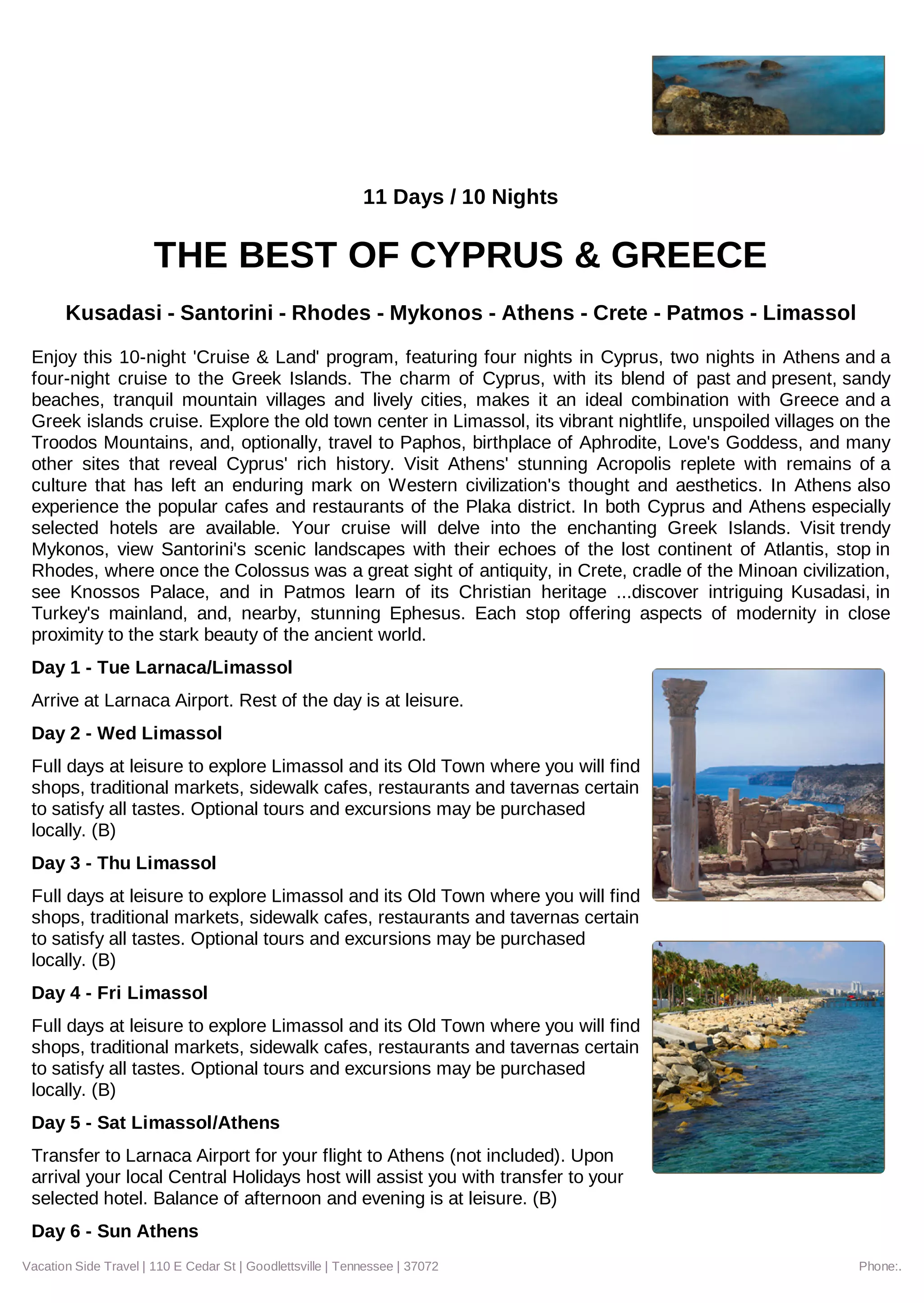 Best Cyprus Itineraries | PDF