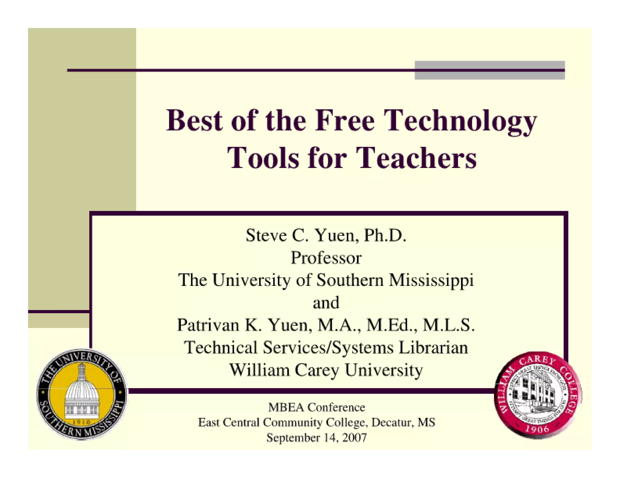 Best of The Free Technology Tools For Teachers | PPT