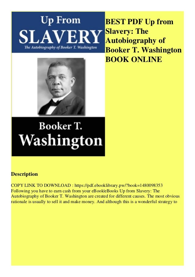 up from slavery booker t washington pdf