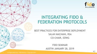 Integrating FIDO & Federation Protocols | PDF