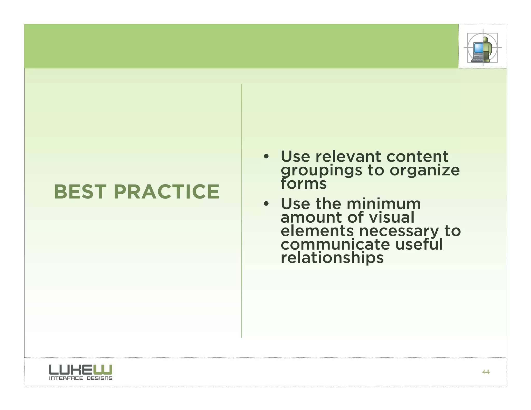 Best Practices for Form Design | PDF | Web Design and HTML | Internet