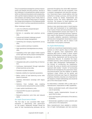 Best Practices for Global MES Rollouts | PDF