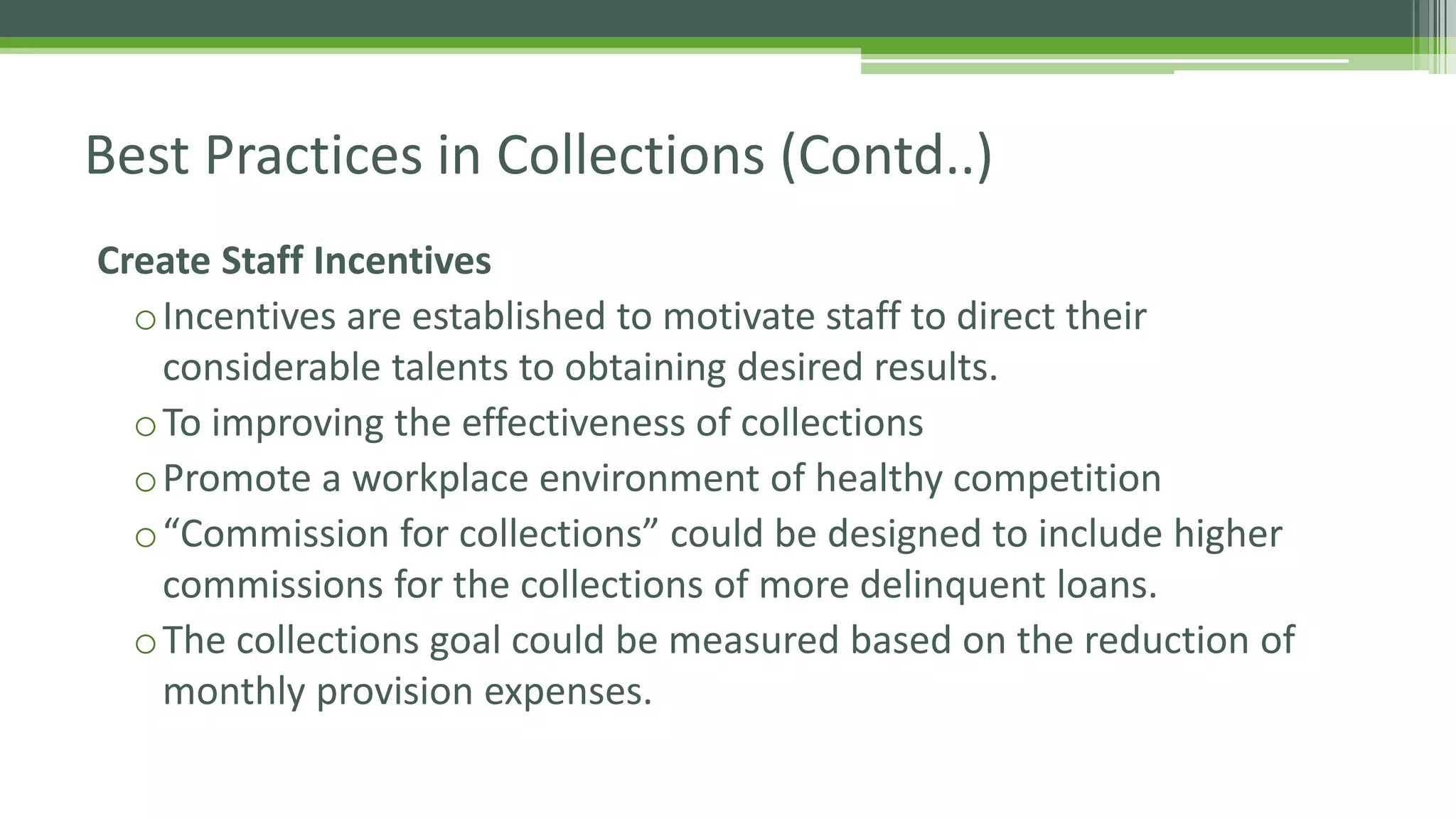 Best Practices for Loan Collections for Microfinance Institution | PPTX