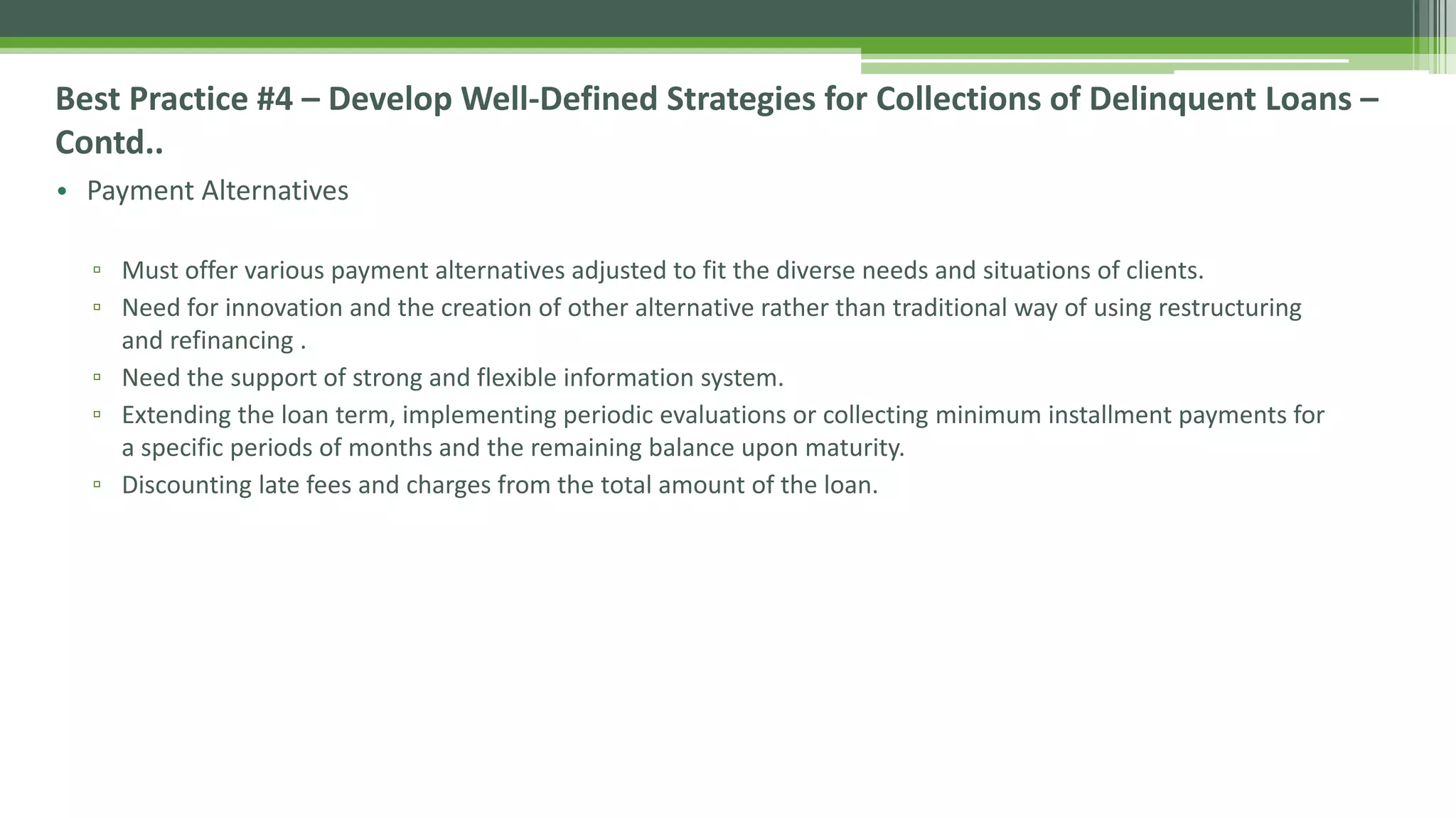 Best Practices for Loan Collections for Microfinance Institution | PPTX