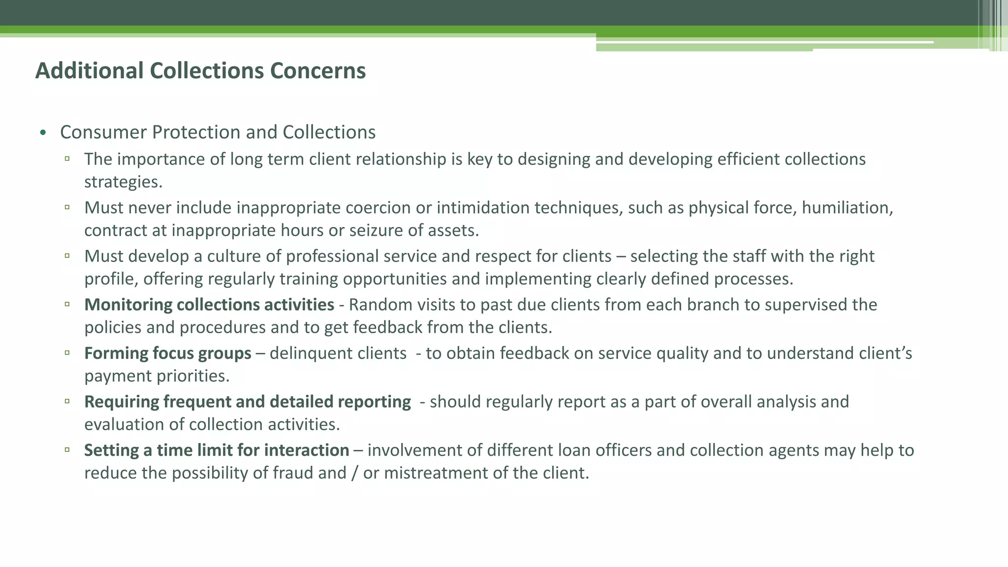 Best Practices for Loan Collections for Microfinance Institution | PPTX