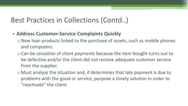 Best Practices for Loan Collections for Microfinance Institution | PPTX ...