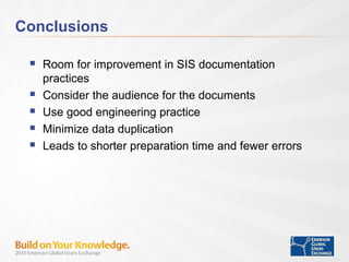 Best Practices in SIS Documentation | PPT