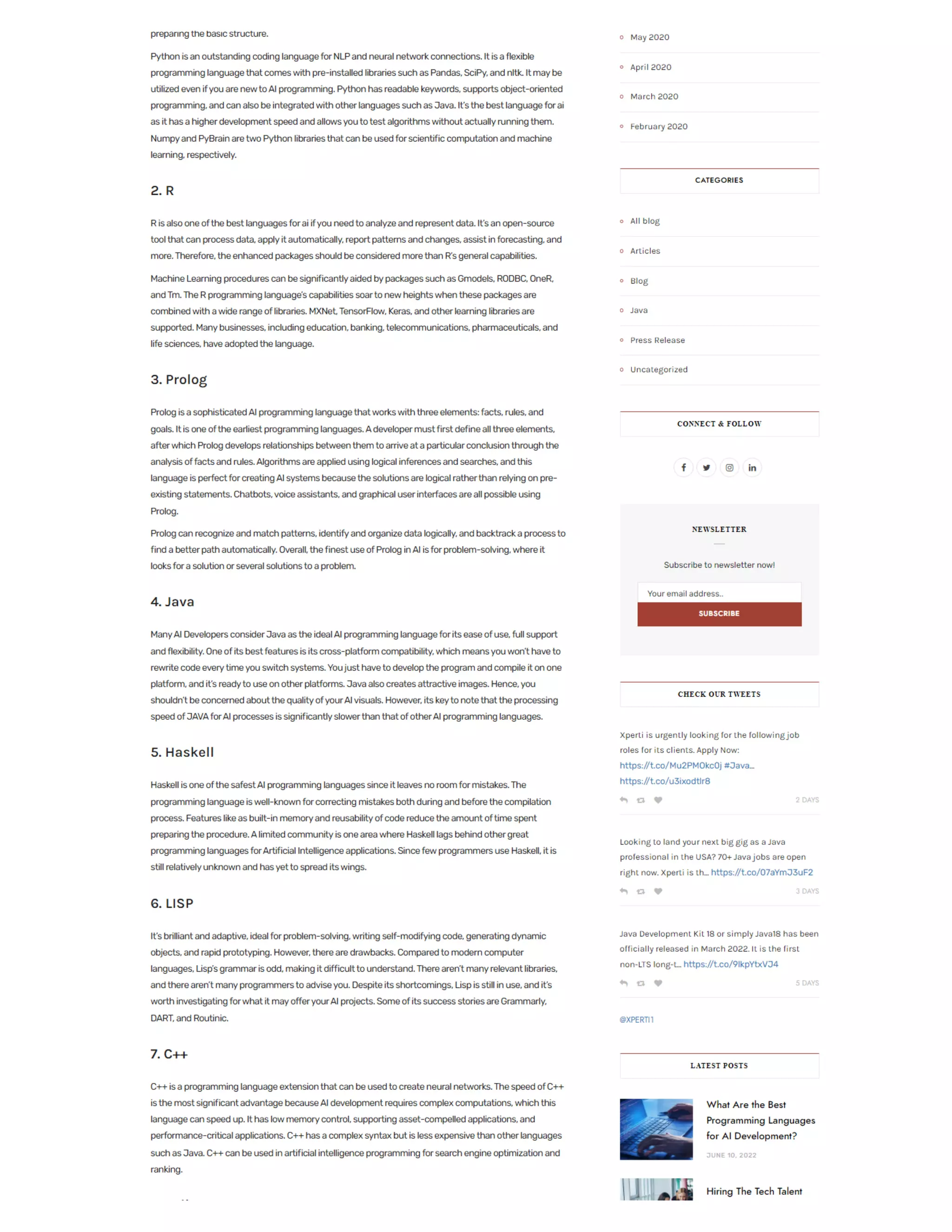 What Are the Best Programming Languages for AI Development? | PDF