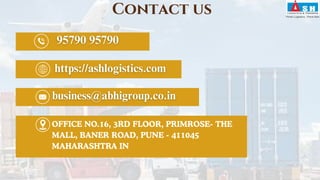 Ash Logistics – One of the Best Project Cargo Companies in India | PDF