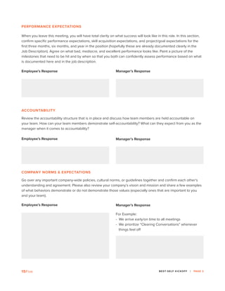 Best-Self KickOff - Template (Manager - Employee) | PDF