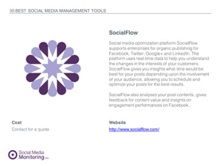 Best Social Media Management Tools | PDF