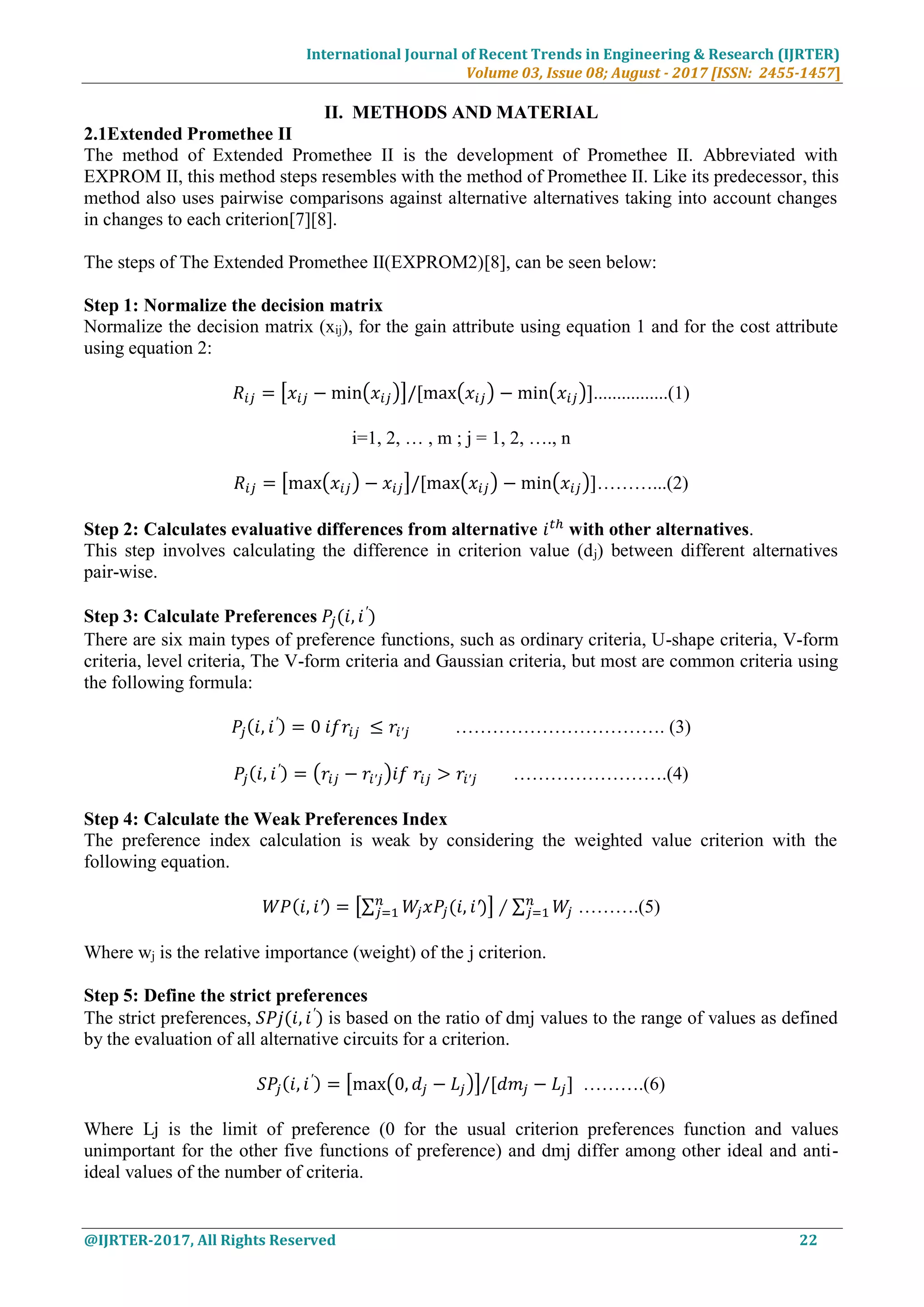 Best Student Selection Using Extended Promethee II Method | PDF
