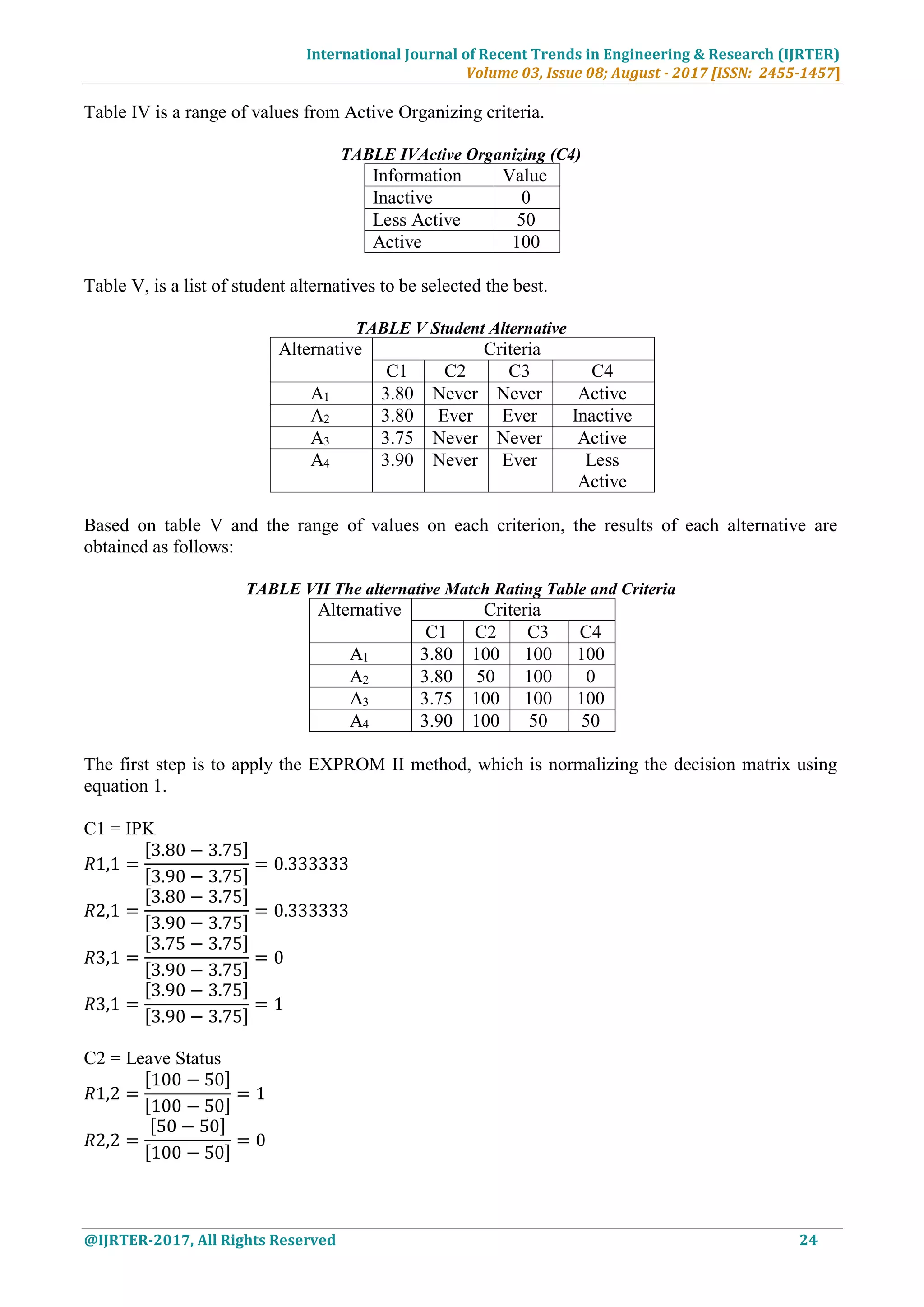 Best Student Selection Using Extended Promethee II Method | PDF