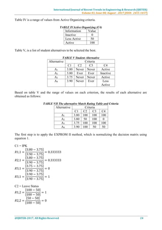 Best Student Selection Using Extended Promethee II Method | PDF ...