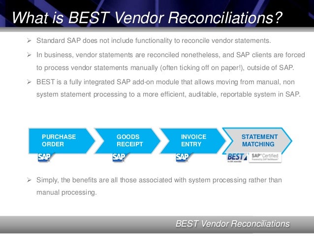 Vendor reconciliation in SAP