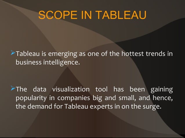 Tableau PPT | PPT | Databases | Computer Software and Applications
