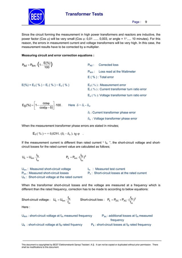Best transformer-test-procedures-en | PDF
