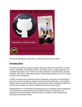 Buy Comprehensive Guide to Best GitHub Management, Optimization, and ...