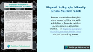 Best 10 Fellowship Personal Statements in Radiology | PPT