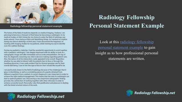 Best 10 Fellowship Personal Statements in Radiology | PPT