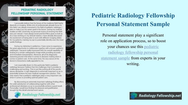 Best 10 Fellowship Personal Statements in Radiology | PPT