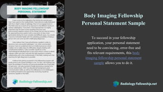 Best 10 Fellowship Personal Statements in Radiology | PPTX