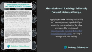 Best 10 Fellowship Personal Statements in Radiology | PPT