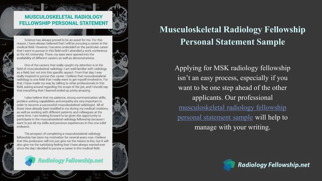 Best 10 Fellowship Personal Statements in Radiology | PPT