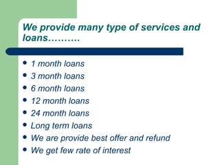 Best 12 month loans | PPT