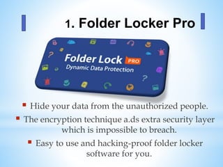 Best 15 file and folder locker for Windows 11 | PPT