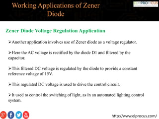 Best 3 Applications Involving in Zener Diode Working Functionality | PPT