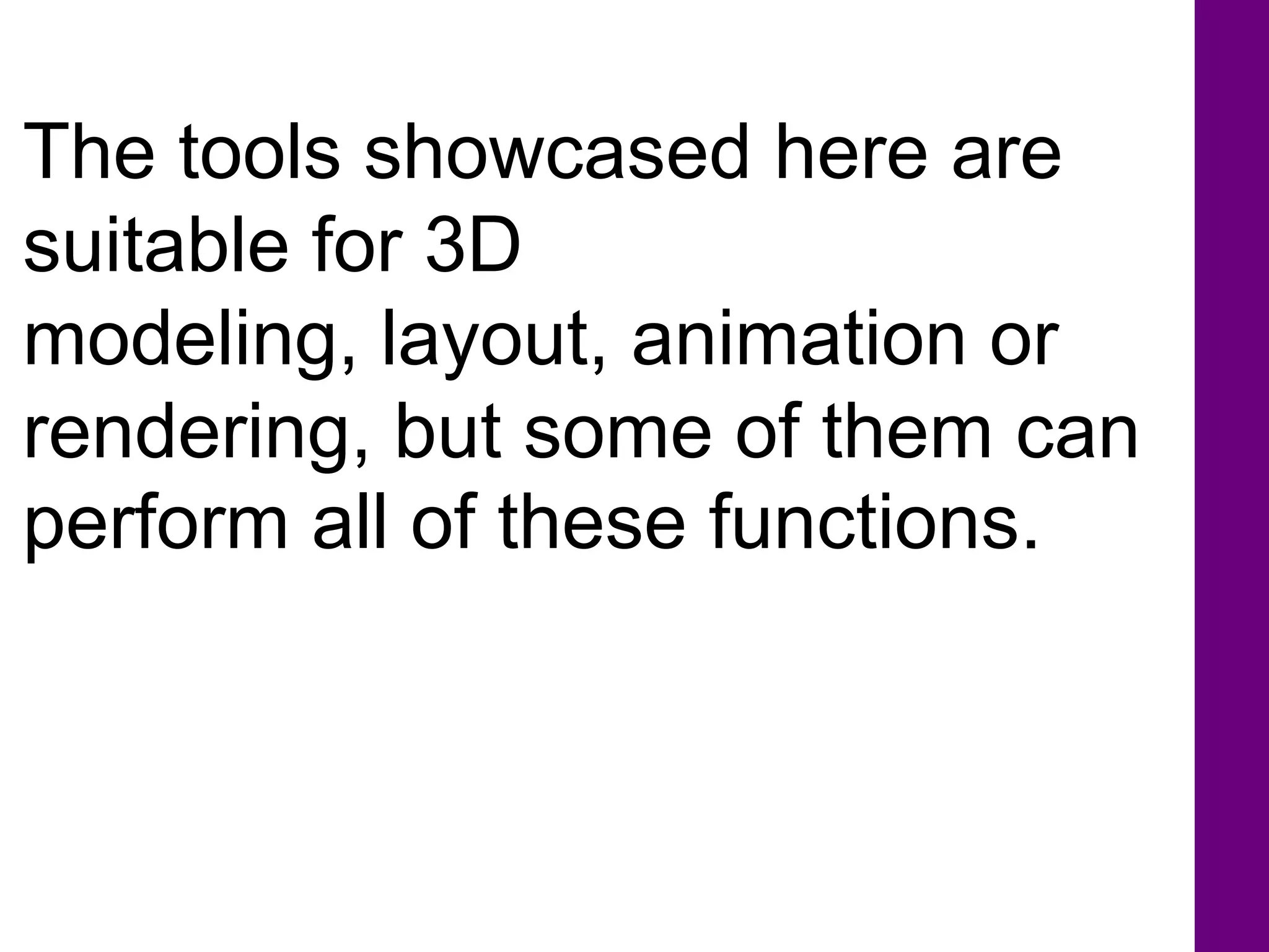 BEST 3D COMPUTER GRAPHICS TOOLS | PPT