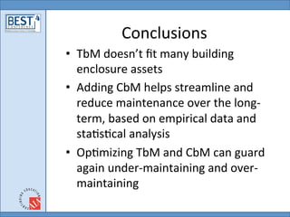 Deterioration Model for Optimal Mix of TbM v CbM | PDF