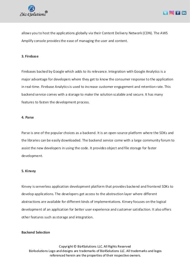 Best 5 Backend Services For React Native Applications Pdf 
