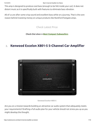 Best 5 channel amplifier car stereo | PDF