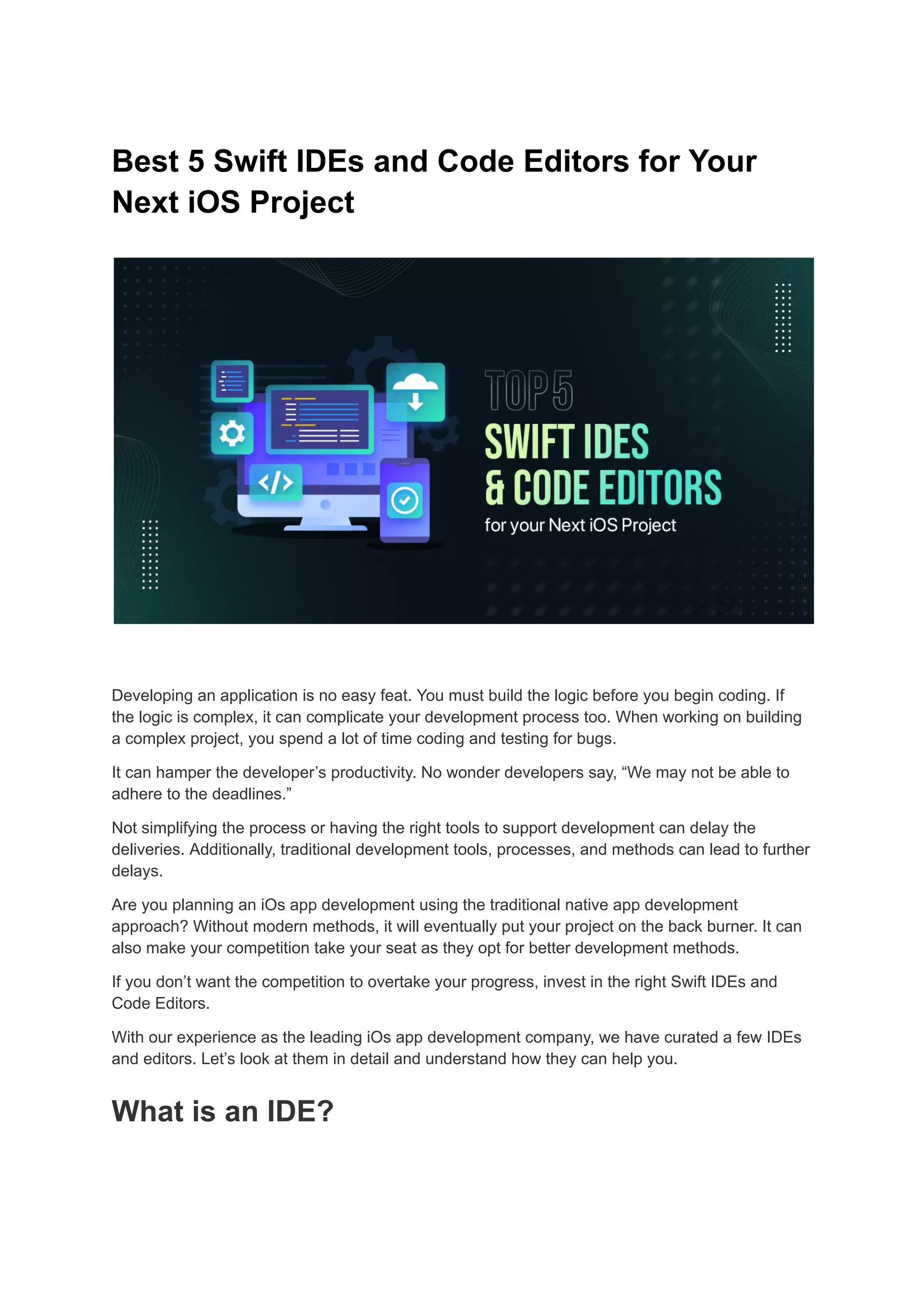 Best 5 Swift IDEs and Code Editors for Your Next iOS Project.pdf