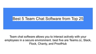 Best 5 Team Chat Software from Top 25.pdf