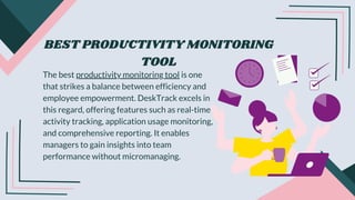 Top 5 Essential Tools in DeskTrack for Boosting Productivity | PPT