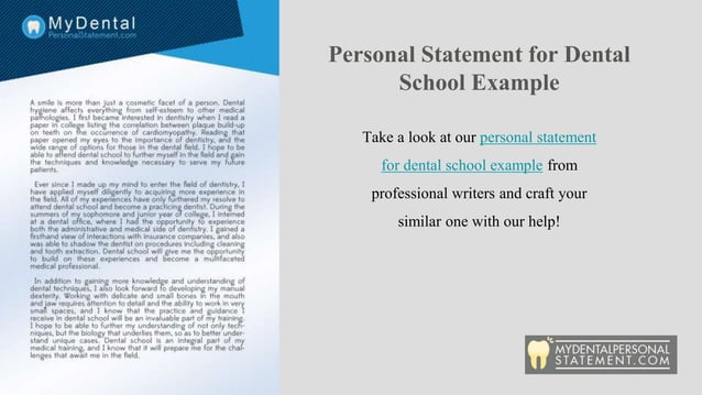 Best 7 Dental Personal Statement Examples | PPTX