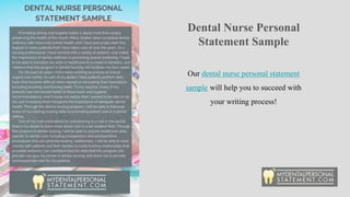 Best 7 Dental Personal Statement Examples | PPTX