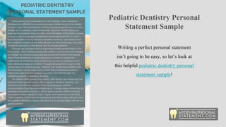 Best 7 Dental Personal Statement Examples | PPTX