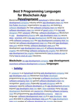 Best 9 Programming Languages for Blockchain App Development (1).pptx