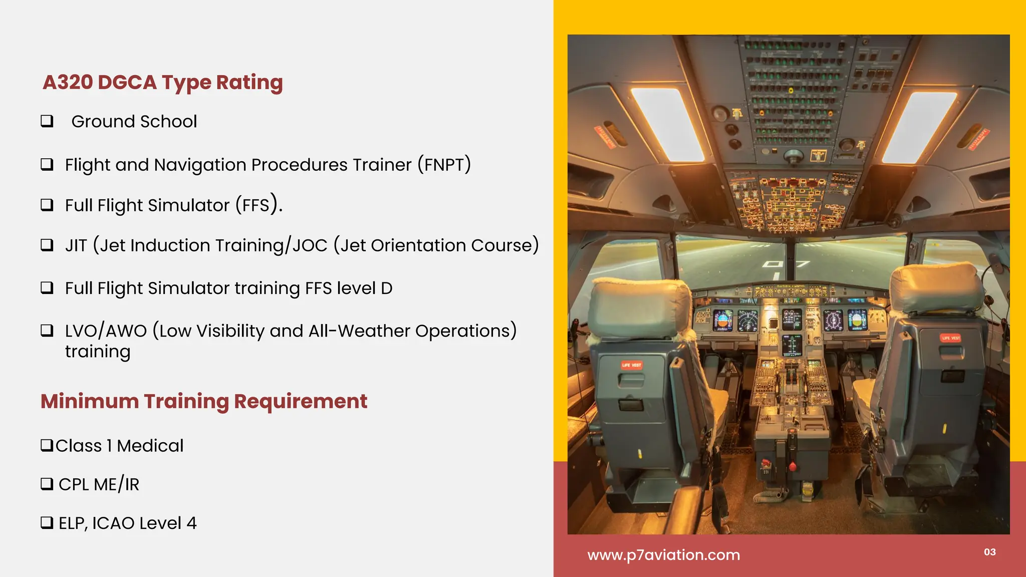 A320 Pilot Type Training India | DGCA Approved at Pier Seven | PDF