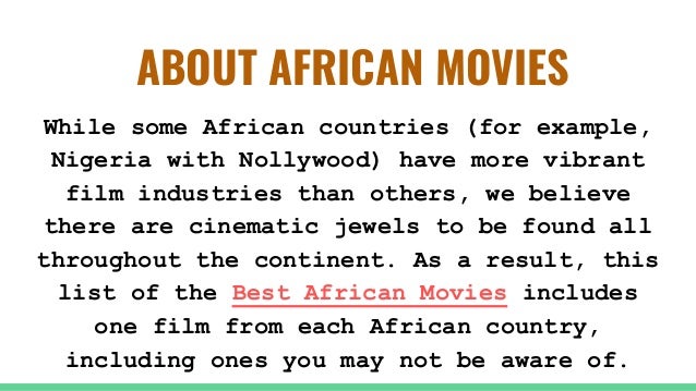 BEST AFRICAN MOVIES | PPTX