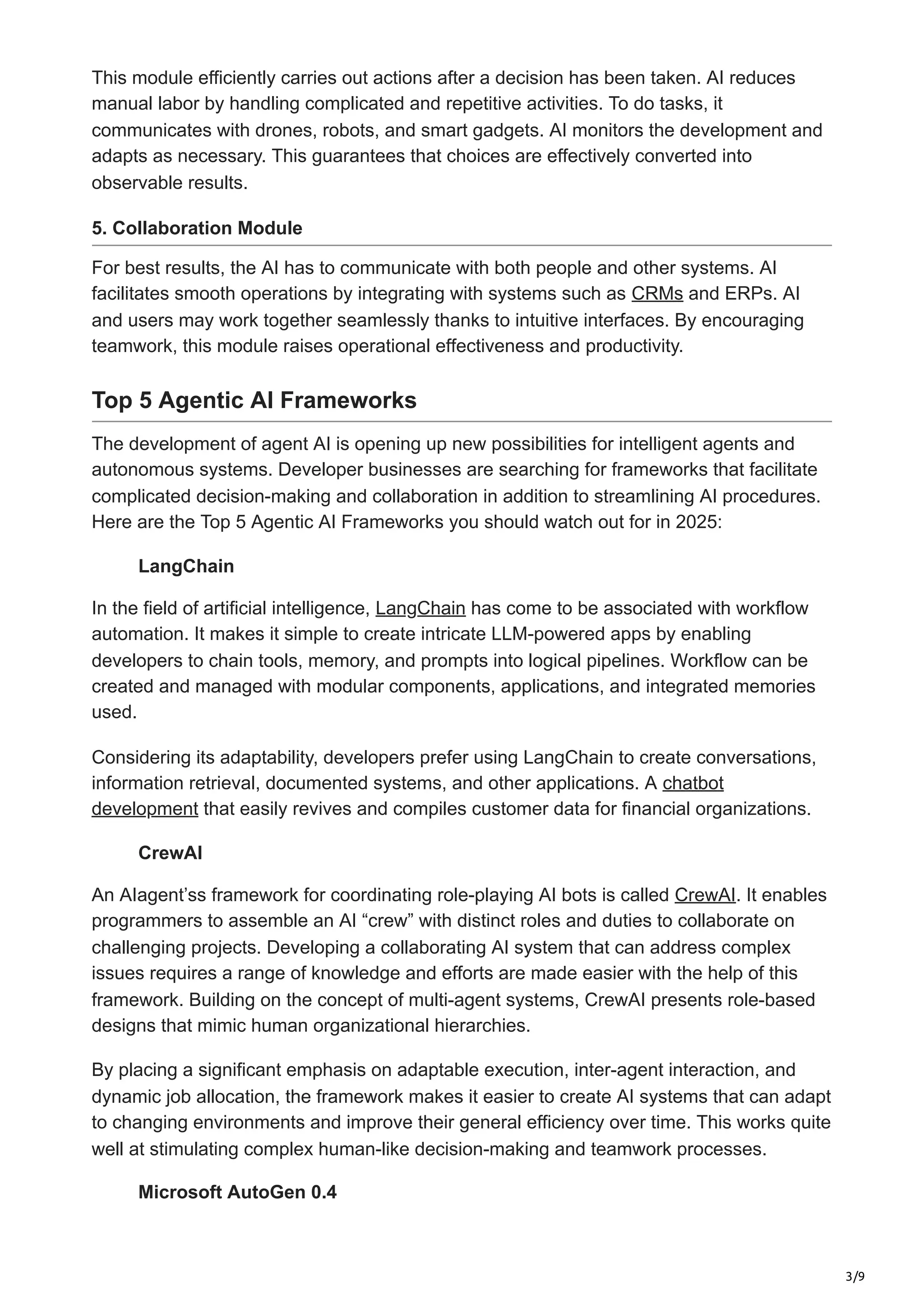 Best Agentic AI Frameworks for 2025.pdf overview | PDF